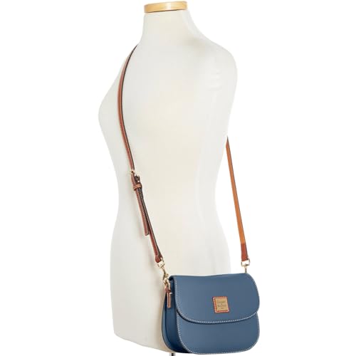 Dooney & Bourke Handbag, Pebble Grain Saddle Bag Crossbody - Blue