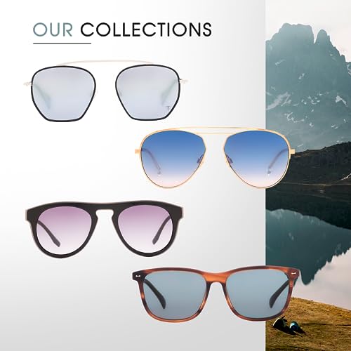 T-Charge – Geometric Polarized Sunglasses – Dark Glasses for Men, Nylon Lenses, Lightweight, Versatile Use, Lens for Sun Protection, Elegant & Sophisticated, Modern Design