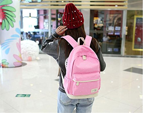 JUSTGOGO KPOP BIGBANG G-DRAGON Backpack Daypack Laptop Bag College Bag Book Bag School Bag (Pink 1)