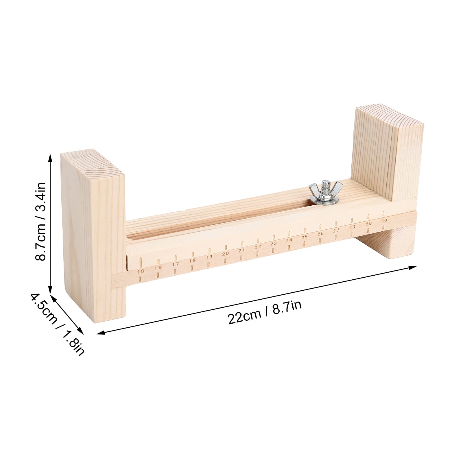 Boxwizard Wood Bracelet Jig U Shape Clear Scale Bracelet Jig Kit DIY Hand Knitting Bracelet Jig with 2 Clamp Bracelet Braiding Tool