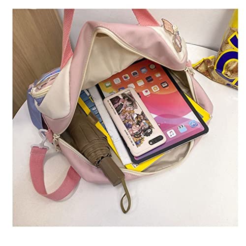 AZLNRMU Kawaii harajuku backpack crossbody bag with 3 pins bubbles teenage daypack gift for birthday Christmas (Yellow) General
