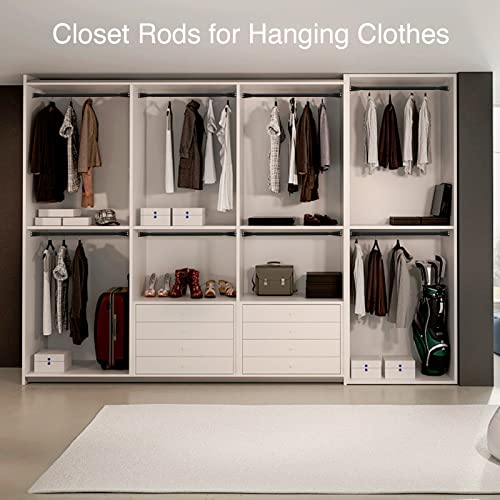 Black Shower Curtain Rod Tension No Drill 40-98 Inch Adjustable Stainless Steel Tension Shower Rod for Bathroom Windows Closet Rod