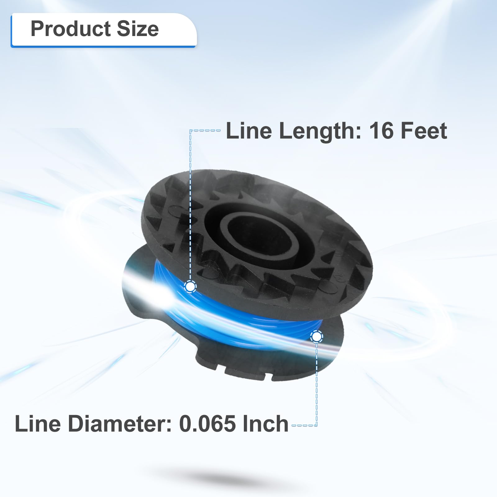 3 Pack Replacement Spool for Greenworks Weed Wacker String Compatible with Greenworks 20V, 40V Single Line Cordless Trimmers, Parts#29252
