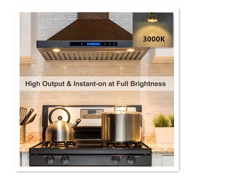 LPSAFP Upgrade Your Kitchen with LED Range Hood Light -Z0B0011 JDR E27 75mm 5W LED Bulb 50W Halogen Equivalent, Included for Brighter Cooking and Energy Efficiency. for Stove Hoods. Pack of 2