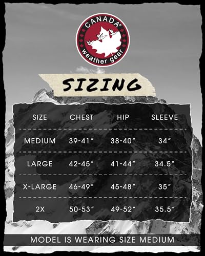 CANADA WEATHER GEAR Men's Winter Coat - Heavyweight Teflon Canvas Parka Jacket (M-XXL), Size XX-Large, Olive Green