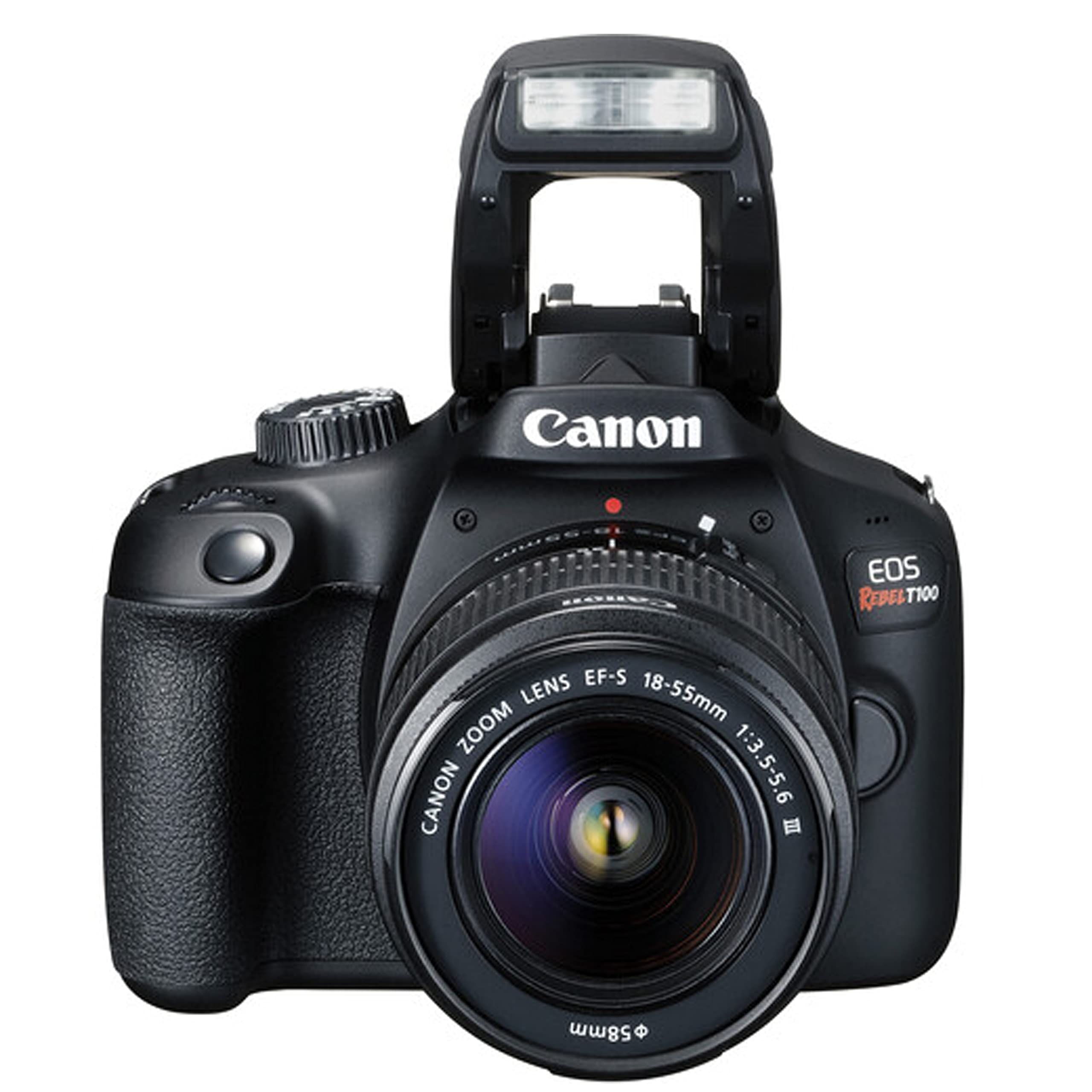 Canon EOS Rebel T100 DSLR Camera w/EF-S 18-55mm f/3.5-5.6 III Lens + 2X 64GB Memory + Case + Filters + Tripod + More (35pc Bundle)