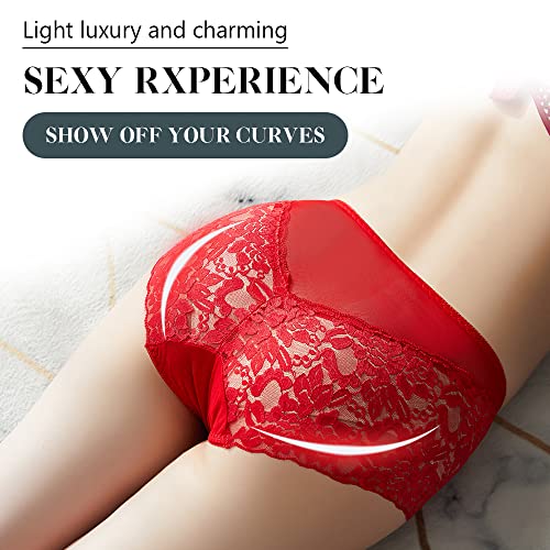 LORRZHI Underwear for Women Plus Size Womens Lace Underwear Sexy Seamless Brief Ladies Panties 5-Pack