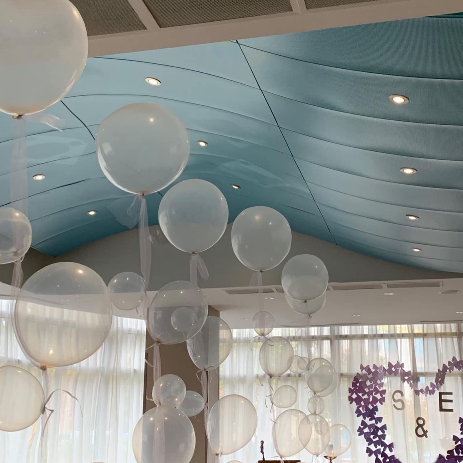 Clear Big 36 Inch Balloons, 9Pcs Clear Giant Big Latex Balloons, Large Balloons for Birthday Wedding Party Decorations.