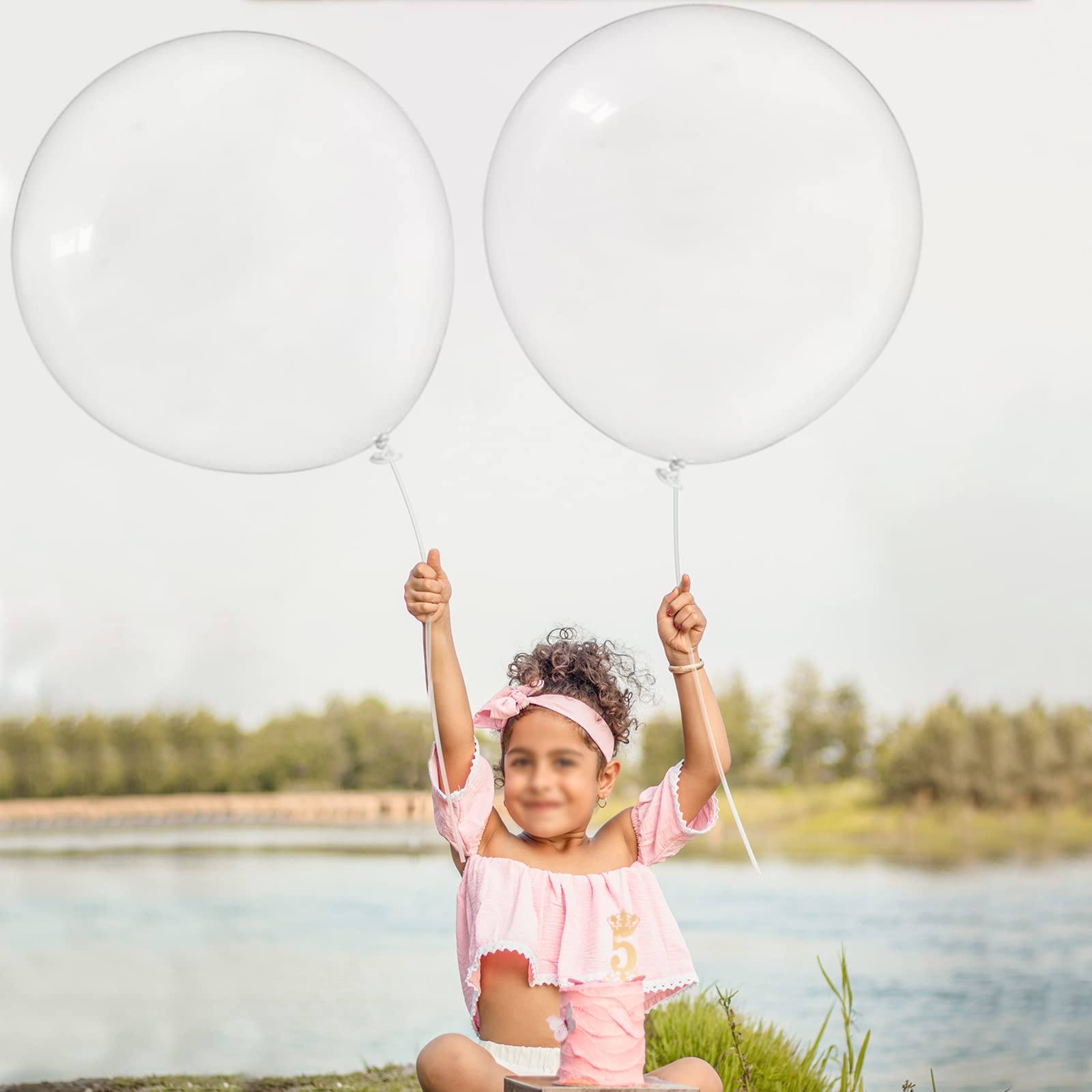 Clear Big 36 Inch Balloons, 9Pcs Clear Giant Big Latex Balloons, Large Balloons for Birthday Wedding Party Decorations.
