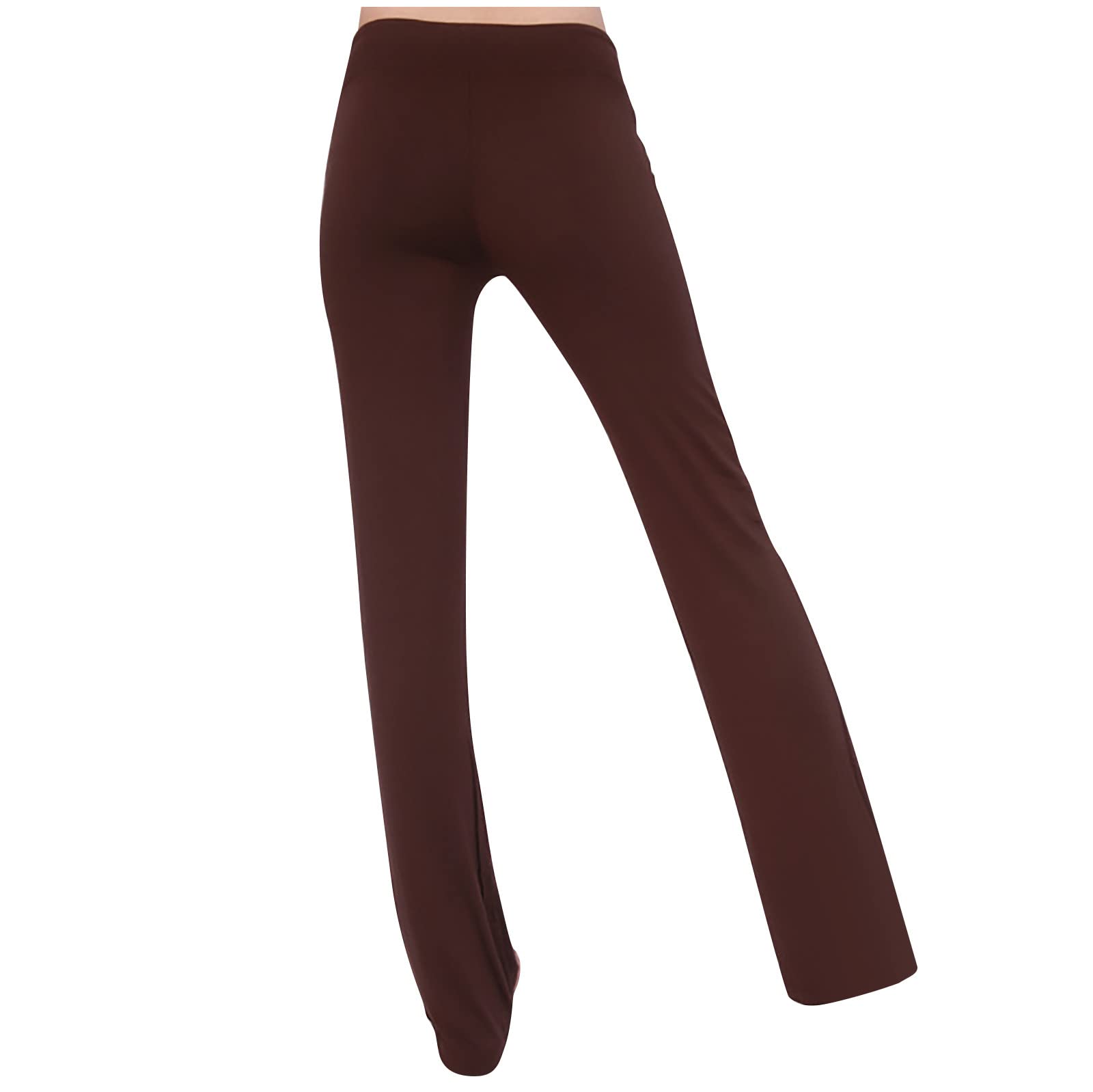 Ceboyel Womens Wide Leg Yoga Pants Drawstring Lounge Flare Workout Sweatpants Straight-Leg Loose Bell Bottom Dress Pants 2023 Brown