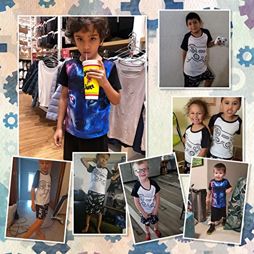 PATPAT Boy's 2 Piece Outfits Camouflage Print Short Sleeve Tee and Shorts Set with Pocket, Army Green, 11-12 Years