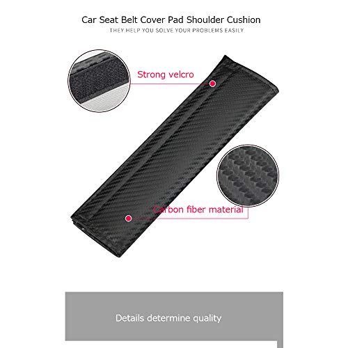 PRACHY 2pcs Compatible with Volvo Seat Belt Covers and headrest Fit for S60 V60 S90 V90 XC40 XC60 XC90 (Shoulder Protection)