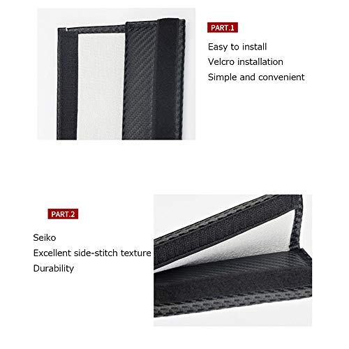 PRACHY 2pcs Compatible with Volvo Seat Belt Covers and headrest Fit for S60 V60 S90 V90 XC40 XC60 XC90 (Shoulder Protection)