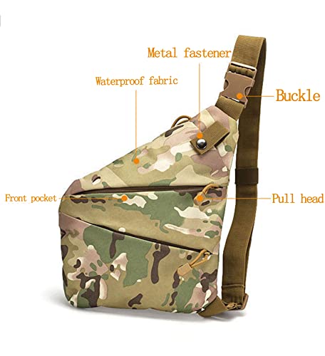 KRAOIKK Personal Flex Bag, Sling Bag Anti-theft Crossbody Shoulder Bag for Men and Women Side Crossbody Backpack Outdoor (Green, Left)