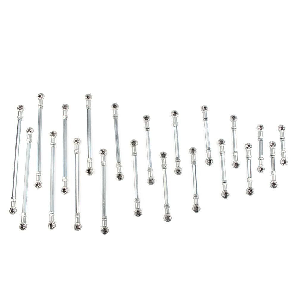 FSFY M8260mm Adjustable Steering Tie Rod kit Ball Joint Ball Joiner Bolt Tie for 49cc Electric ATV Go Kart Accessory Steering Column Steering Suspension Silver