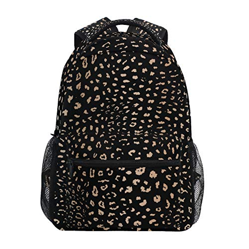 ALAZA Realistic Leopard Print Animal Skin Large Backpack Personalized Laptop iPad Tablet Travel School Bag with Multiple Pockets