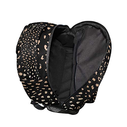 ALAZA Realistic Leopard Print Animal Skin Large Backpack Personalized Laptop iPad Tablet Travel School Bag with Multiple Pockets