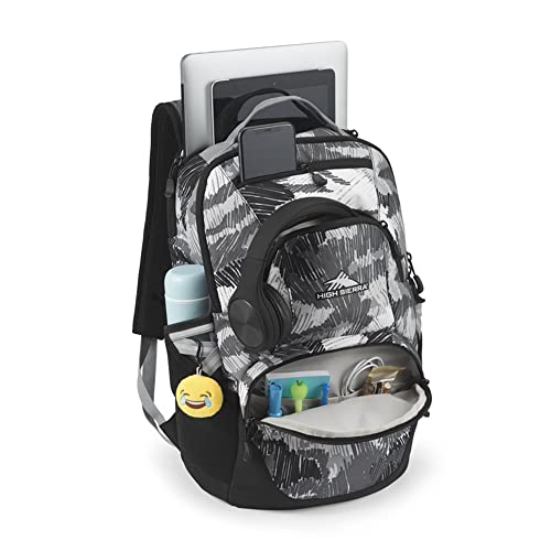 High Sierra Swoop SG Kids Adult School Backpack Book Bag Travel Laptop Bag with Drop Protection Pocket, and Tablet Sleeve, Scribble Camo