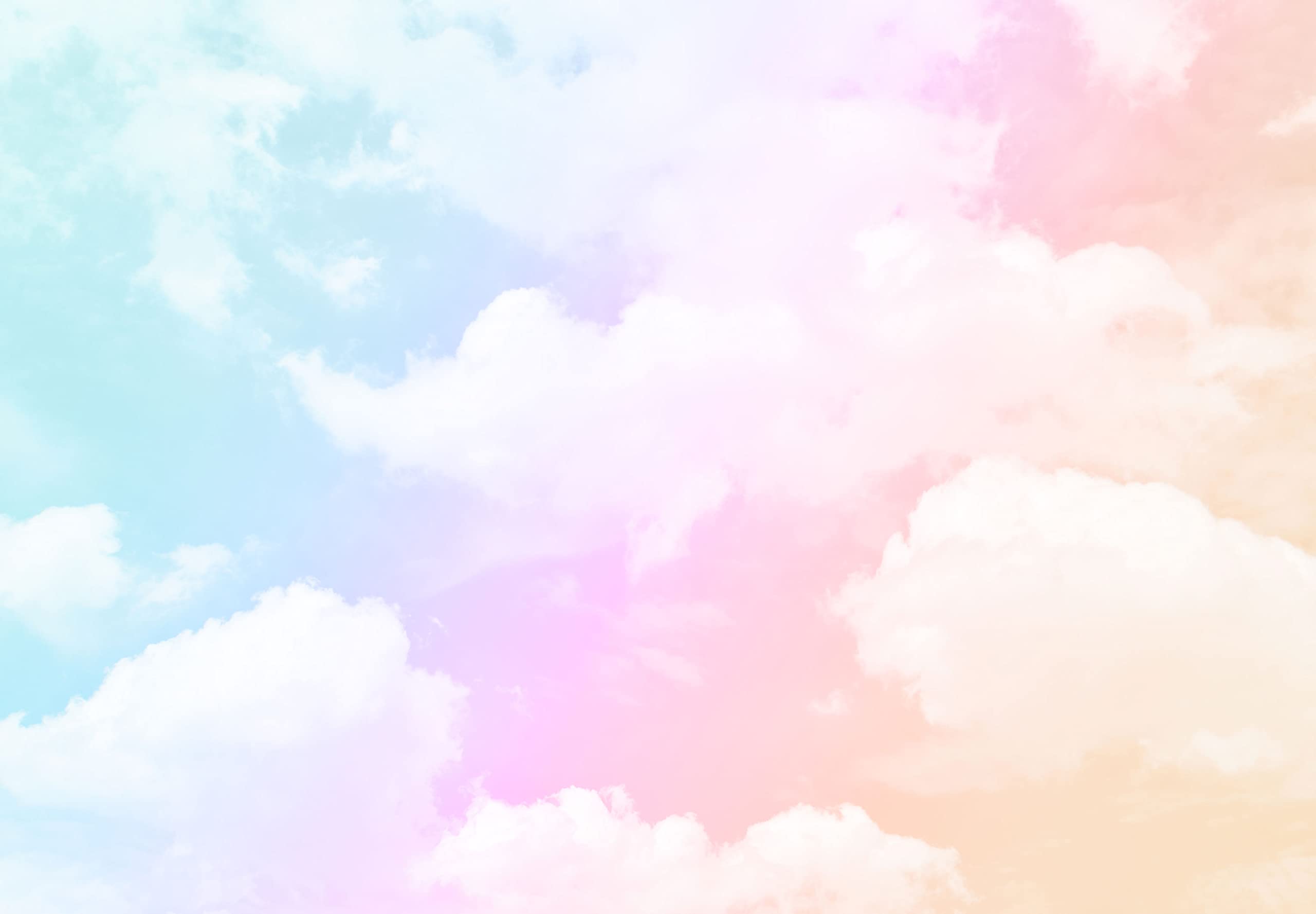 Reyhui Colorful Cloud Murals Fog Clouds Wallpaper Wall Mural for Bedroom Living Room