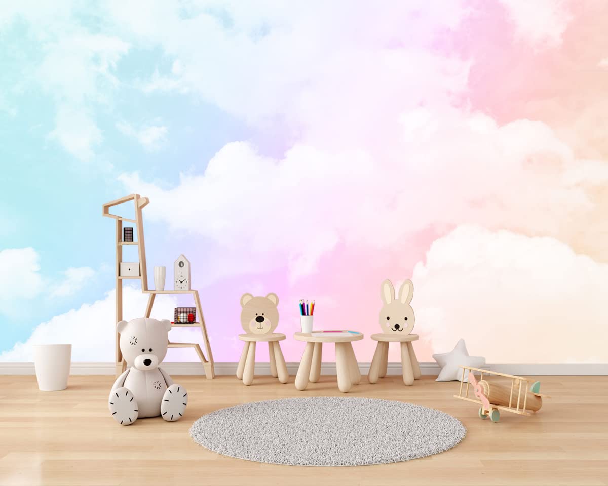 Reyhui Colorful Cloud Murals Fog Clouds Wallpaper Wall Mural for Bedroom Living Room