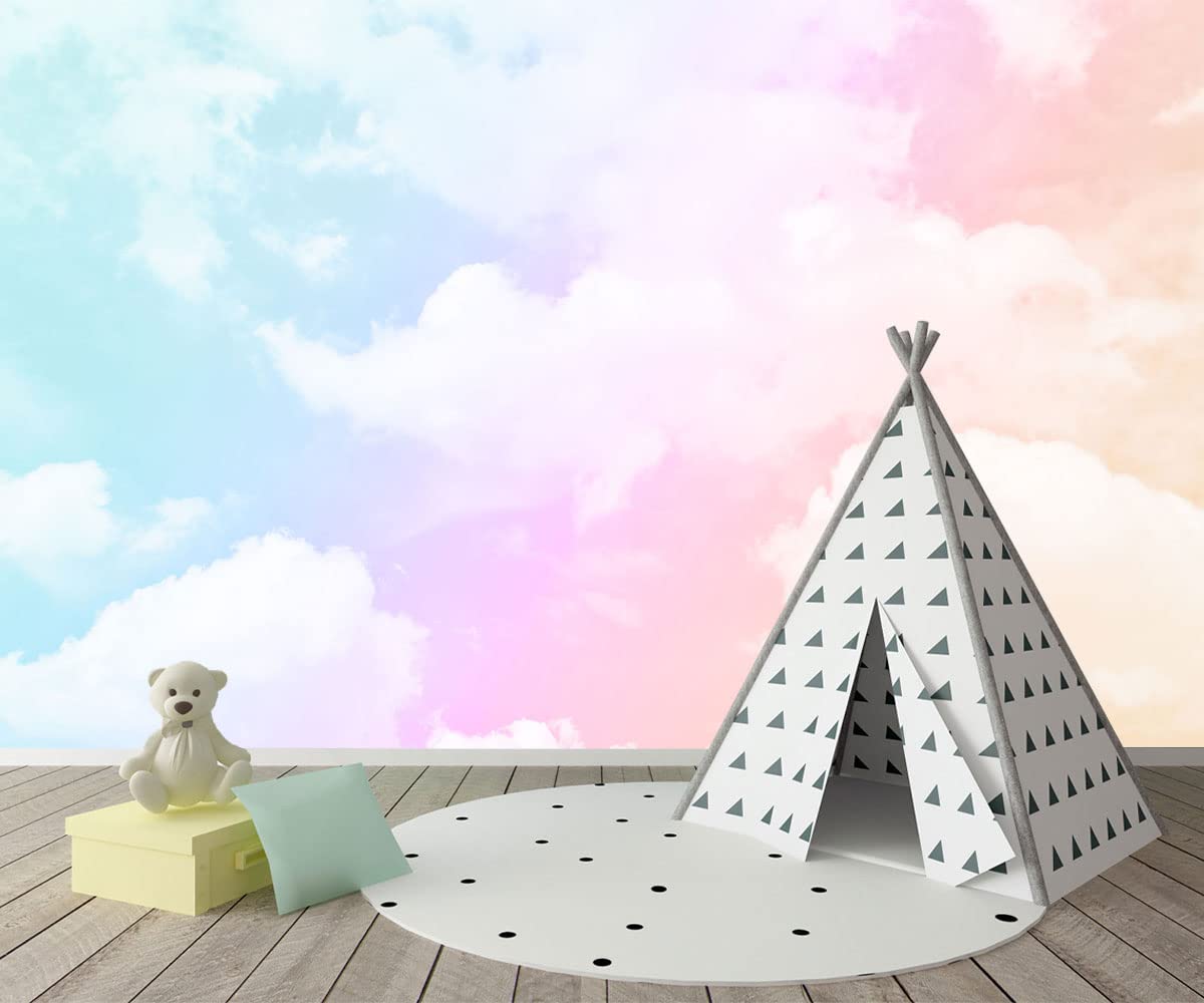 Reyhui Colorful Cloud Murals Fog Clouds Wallpaper Wall Mural for Bedroom Living Room