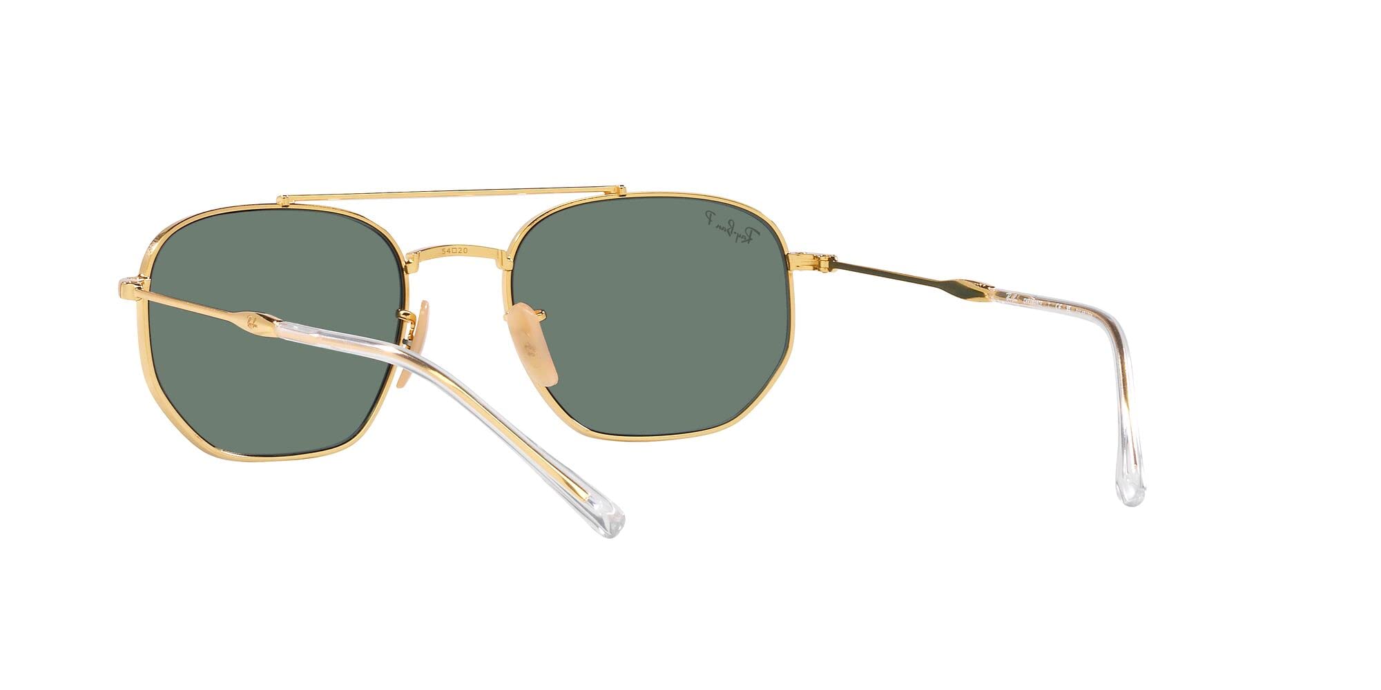 Ray-Ban RB3707 Square Sunglasses, Gold/Polarized Grey, 54 mm