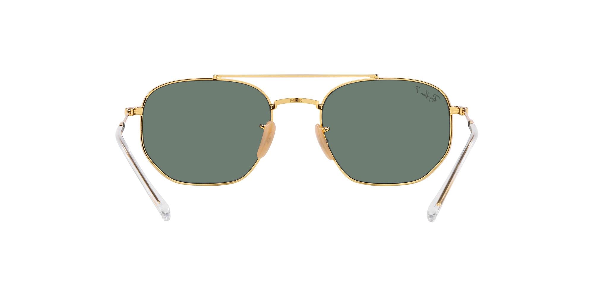 Ray-Ban RB3707 Square Sunglasses, Gold/Polarized Grey, 54 mm