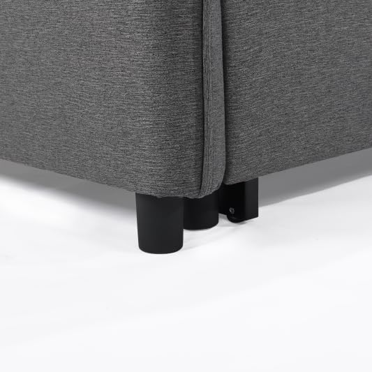 74.5" W Futon Loveseat W/Pull Out Sleeper Couch Bed and 2 Pillows,3 in 1 Reclining Backrest Love Seat Convertible Queen Size Sleeper&Sofabed for Home Apartment Office Living Room