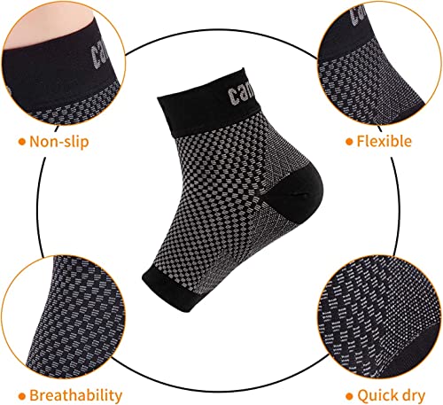 CAMBIVO Plantar Fasciitis Relief Socks for Women & Men (Pair), Ankle Brace Compression Sleeve Support for All Day Wear with Arch and Ankle Support (Large)