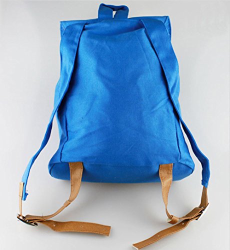 MIUNIKO Unisex Anime Cosplay Tony Chopper Blue Canvas School Backpack One Piece Shoulder Bag