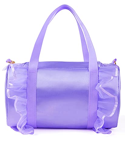 PAOTIT Girls Ballet Dance Backpack Personality Tutu Shoes Duffel Bags Ballerina Backpack (02 Purple)
