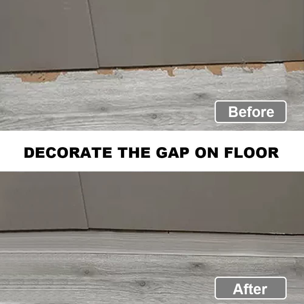 Floor Transition Strip Floor Cover Strips Self Adhesive Flooring Transitions Laminate Floor Strip 2" Wide Vinyl Floor Flat Divider Strip Elegant Wood Grain Design (Grey, 5cm, 10Ft)