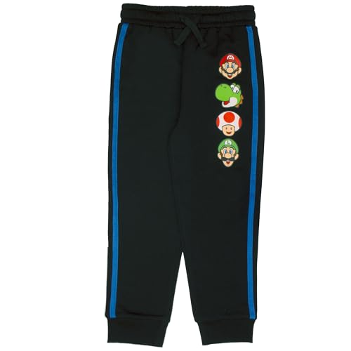 Nintendo Super Mario Video Game 2-Piece Set, Boys Long Sleeve T-Shirt & Jogger Pants 2-Pack Bundle Set for Kids and Toddlers (Size 5/6, Grey)