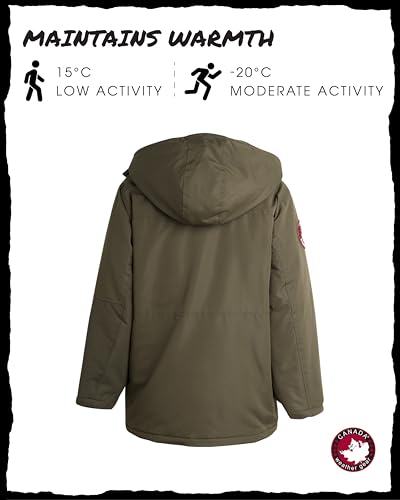 CANADA WEATHER GEAR Boys Winter Coat - Heavyweight Parka Ski Jacket (8-20)
