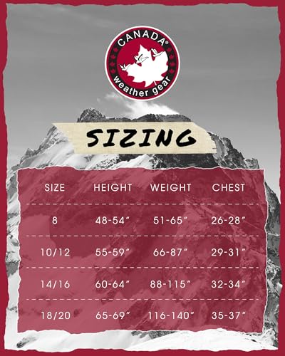 CANADA WEATHER GEAR Boys' Winter Jacket - Heavyweight Teflon Canvas Parka Coat – Winter Ski Jacket (Size: 8-20), Size 18-20, Olive Green