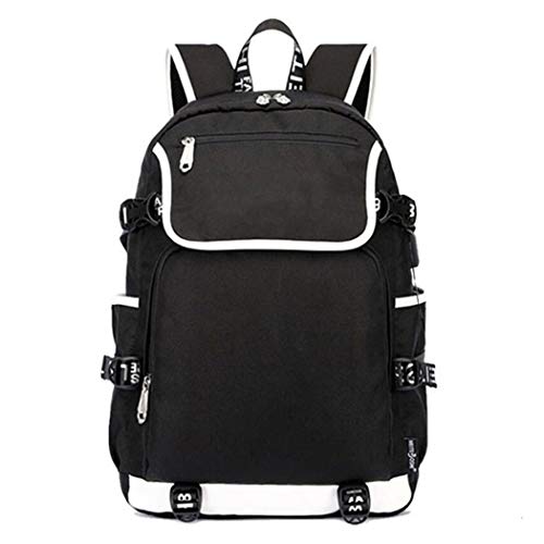 WANHONGYUE Attack on Titan Anime Cosplay Schoolbag Rucksack 15.6" Laptop Backpack with USB Charging Port Black / 2