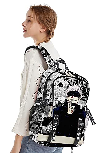 HANDAFA Unisex Multipurpose Bag Aniem Jujutsu Cosplay Backpack Casual Daypack(Hua Gojo)