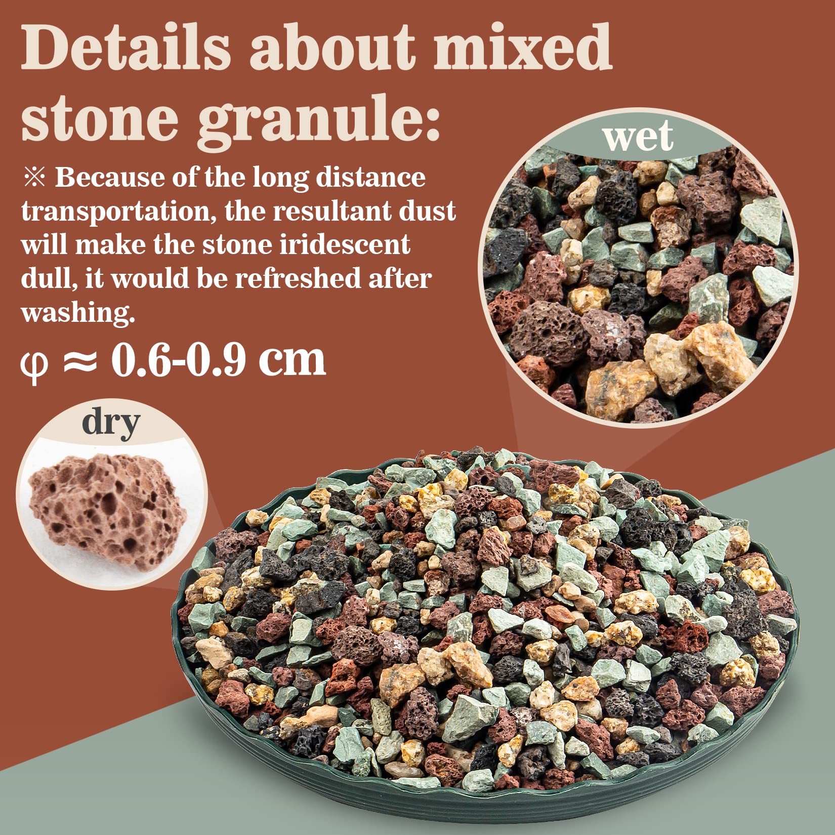Sukh 300G Horticultural Succulent Soil Mix - Succulent Rocks Bonsai Mix Succulent Potting Mix Lava Rocks Cactus Soil Potting Mix Amendment.