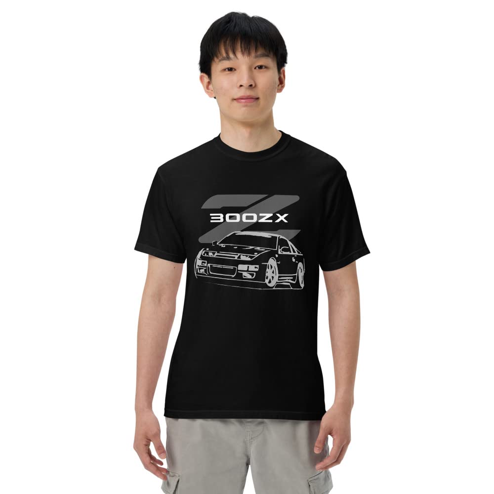 300ZX Fairlady Z JDM Tuner Z32 Custom Japanese Car Club Men’s Garment-Dyed Heavyweight t-Shirt Black