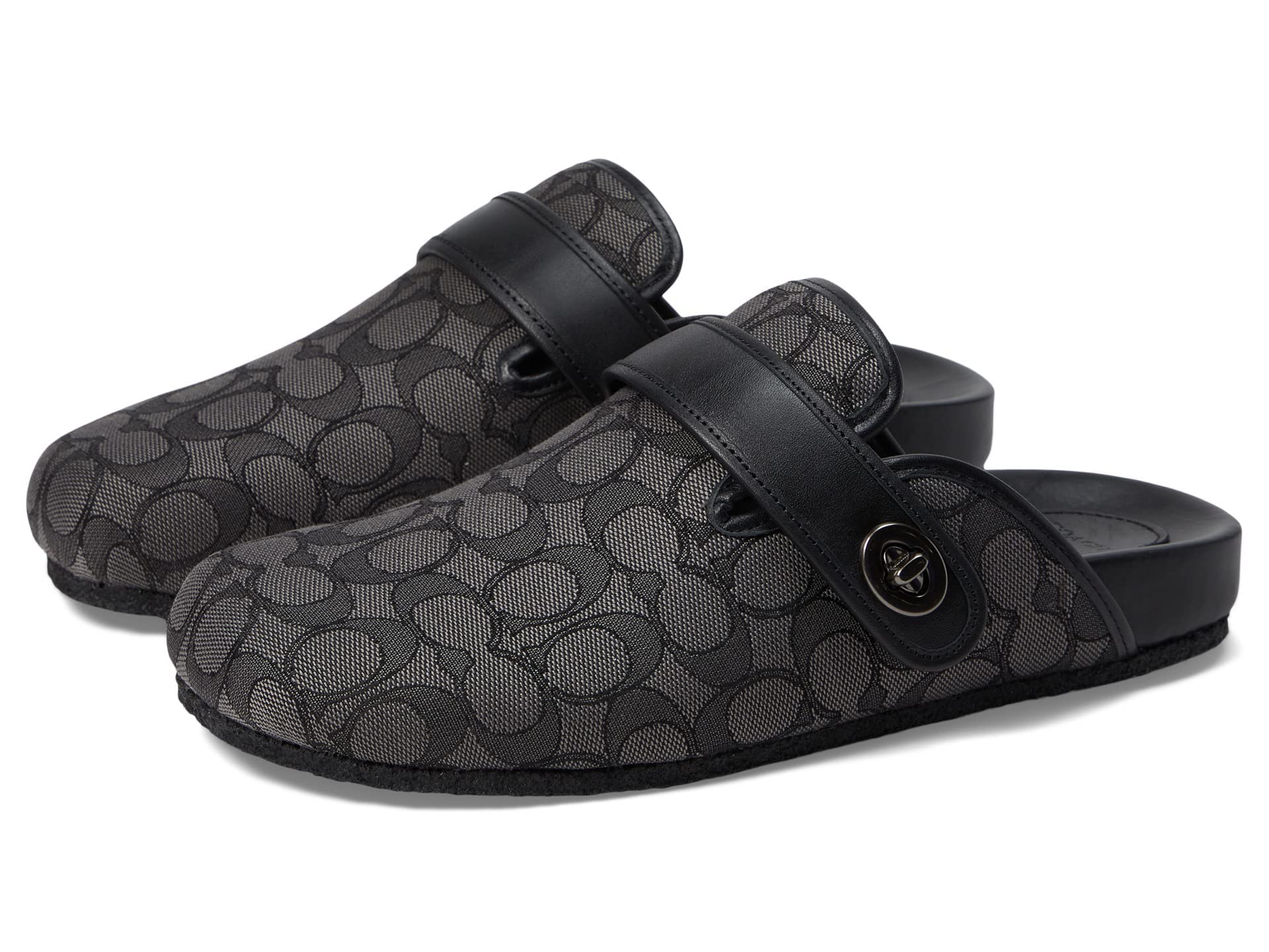 Coach Men's Blake Clog, Charcoal/Black, 10