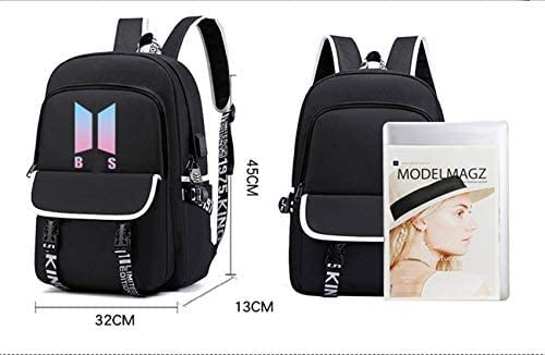 Alikpop Kpop Theft Proof Travel Backpack , Code Lock BookBag with USB Charging Port, Water Resistant Business Back Pack for Student Work Men & Women
