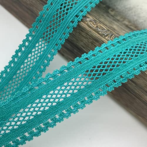 10/15/20/25mm 5yards Lime Green Lace Elastic Ribbon Fold Over Neon Green Lace for Sewing Lace Trim Waist Band