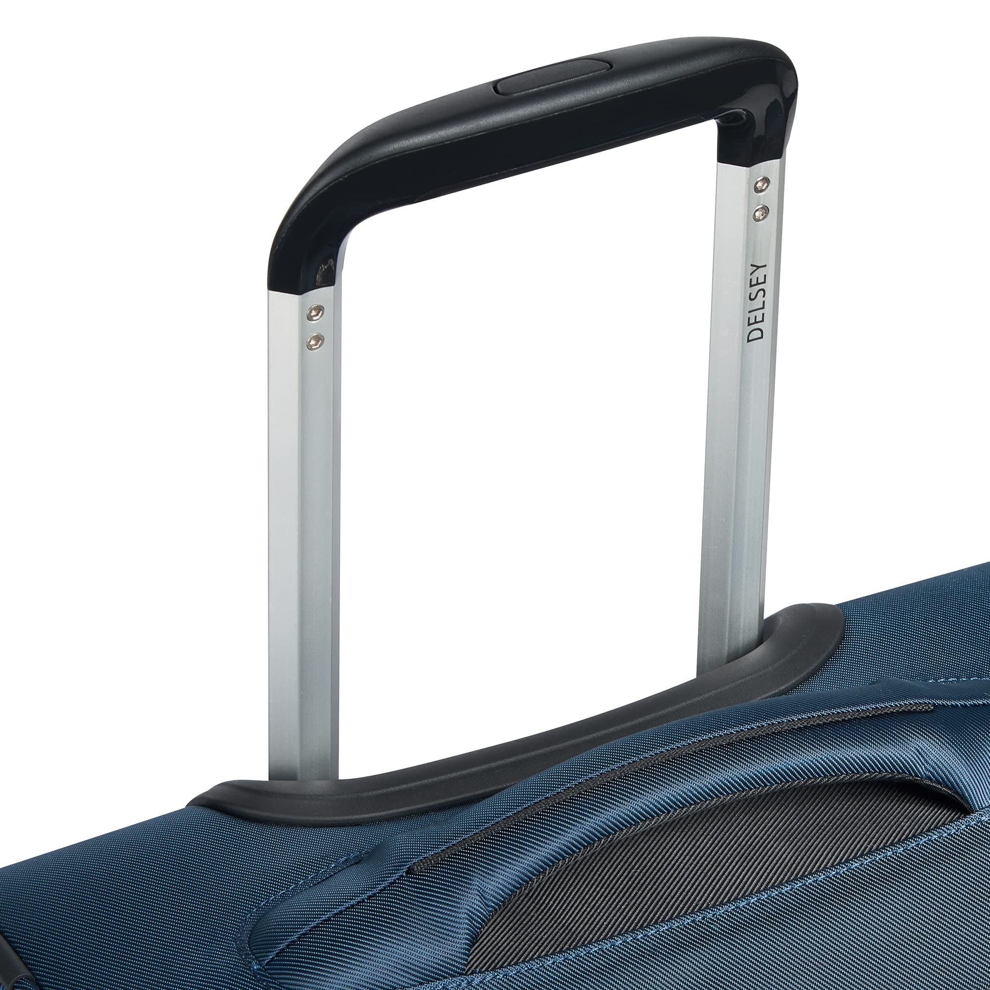 DELSEY PARIS Sky Max 2.0 Softside Expandable Luggage with Spinner Wheels 2 Piece Set, Blue (24 Inch/Duffle)