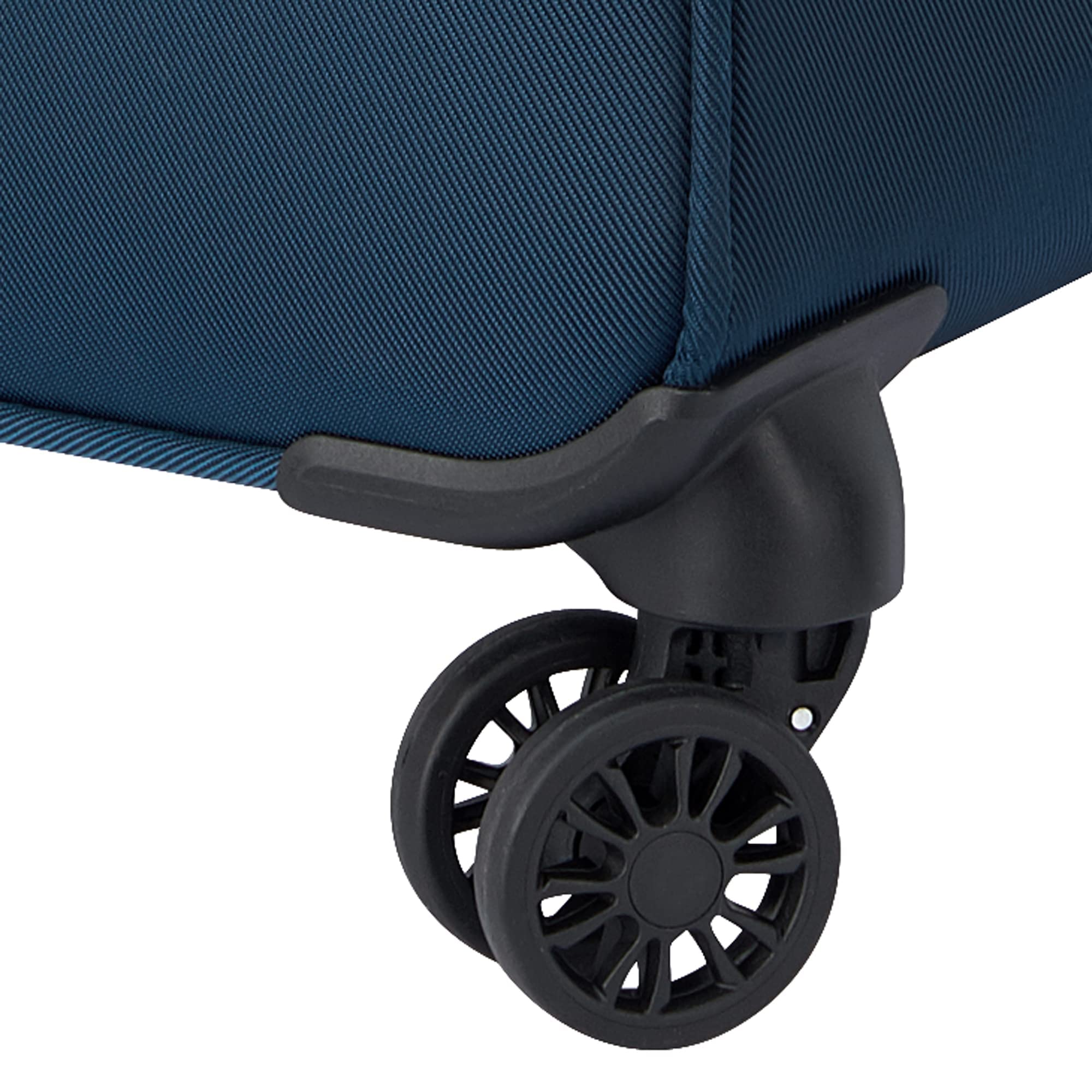 DELSEY PARIS Sky Max 2.0 Softside Expandable Luggage with Spinner Wheels 2 Piece Set, Blue (24 Inch/Duffle)