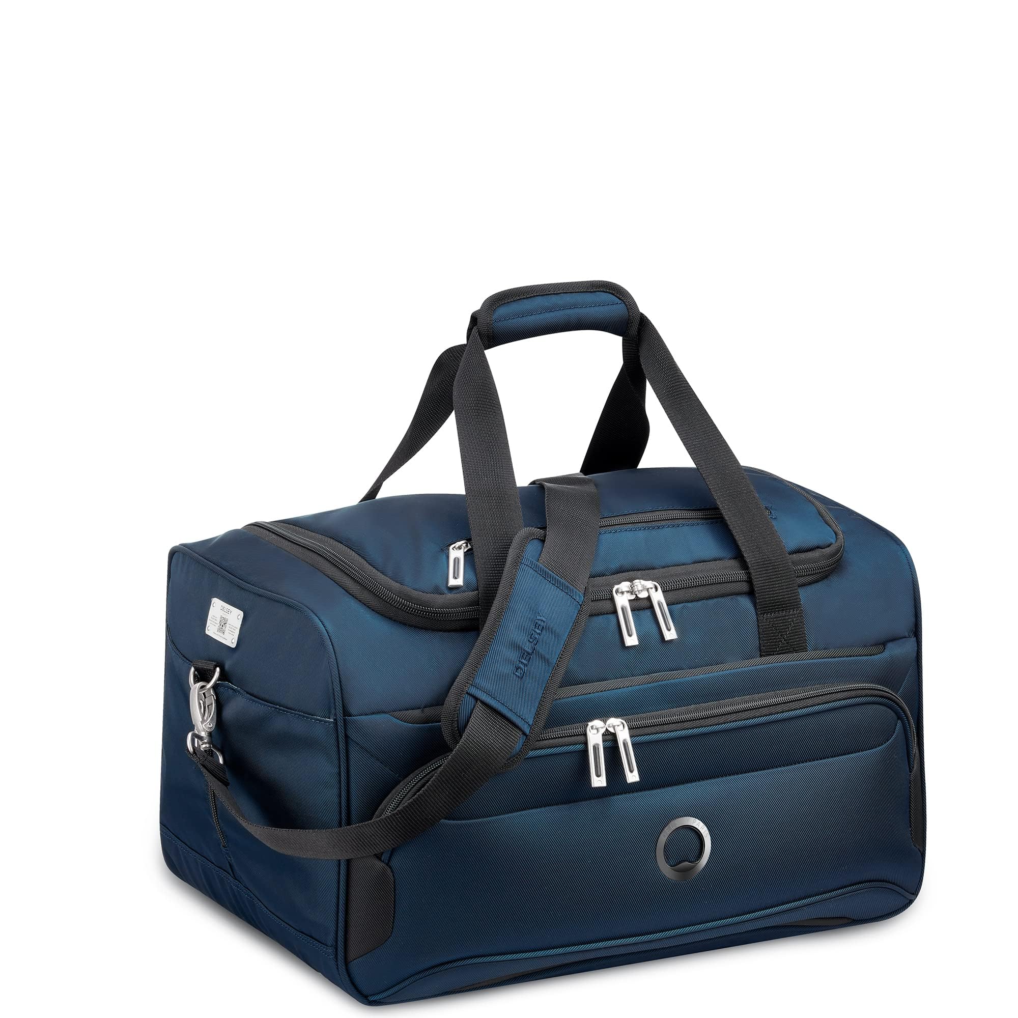 DELSEY PARIS Sky Max 2.0 Softside Expandable Luggage with Spinner Wheels 2 Piece Set, Blue (24 Inch/Duffle)