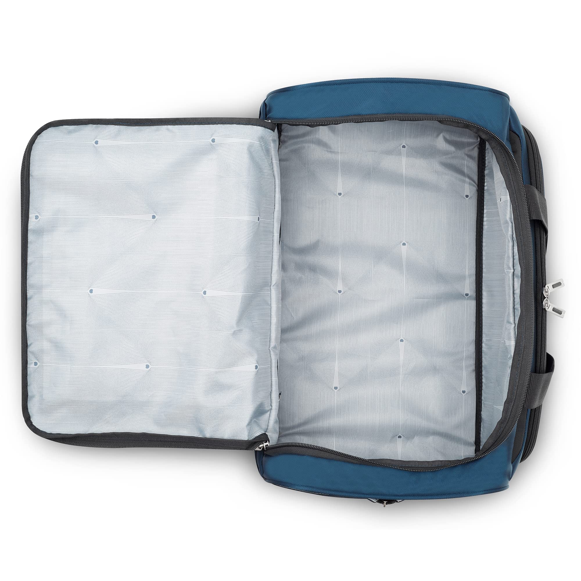 DELSEY PARIS Sky Max 2.0 Softside Expandable Luggage with Spinner Wheels 2 Piece Set, Blue (24 Inch/Duffle)