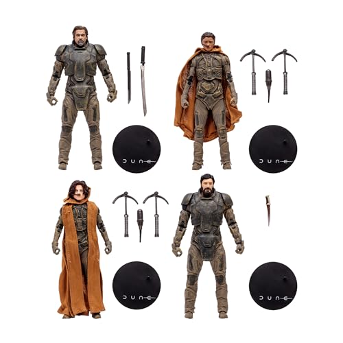 McFarlane Toys - Dune: Part Two Gurney Halleck Paul Atreides Chani Stilgar 4pk, Gold Label, Amazon Exclusive