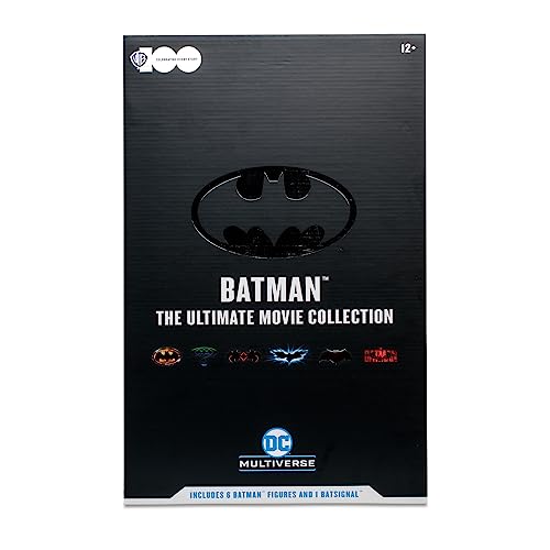 McFarlane Toys - WB 100 DC Multiverse Batman The Ultimate Movie Collection 7in Figure 6pk, Gold Label, Amazon Exclusive
