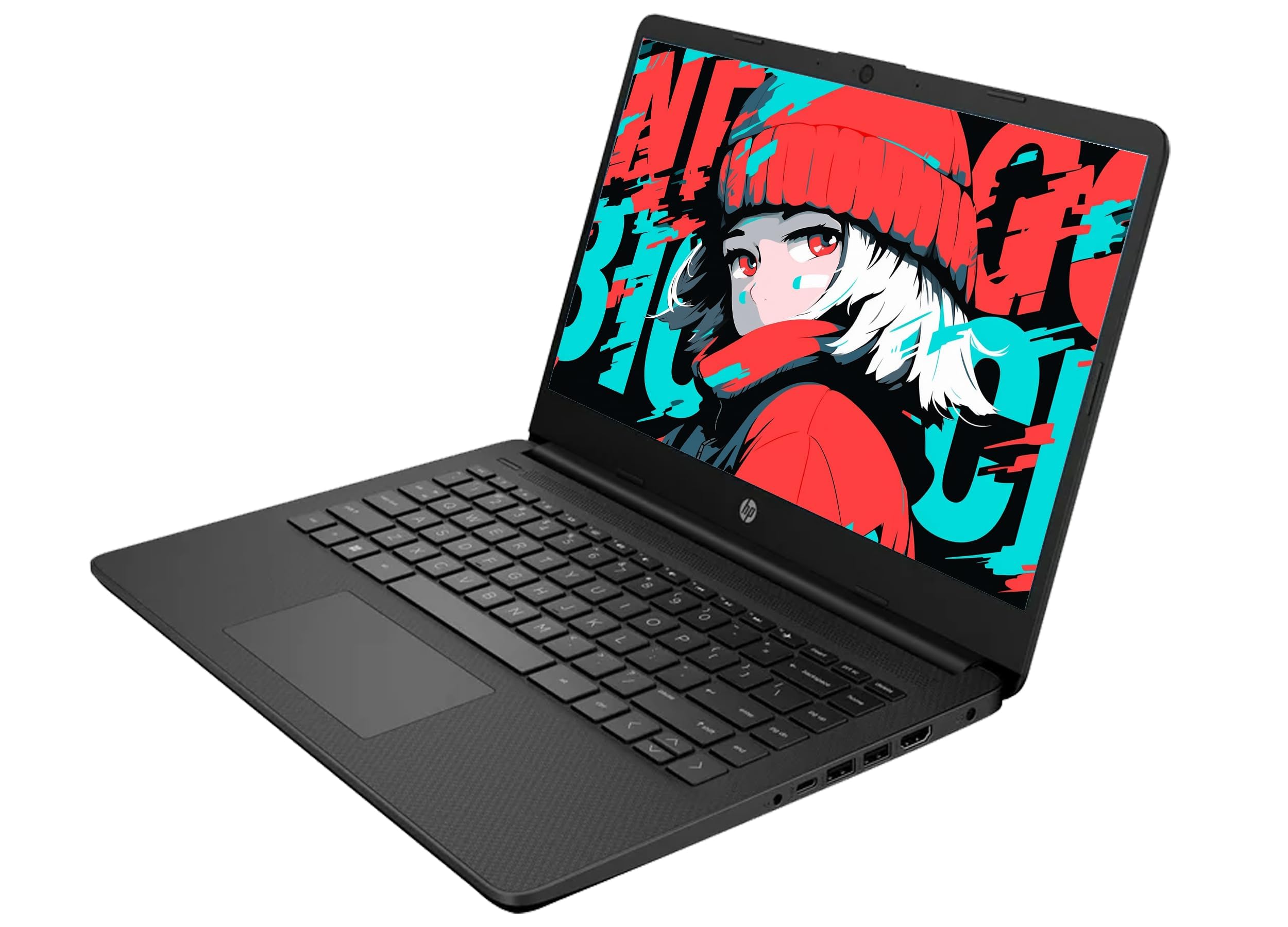 HP Newest 14" Touchscreen Laptop, AMD Ryzen 3 5300U Quad-Core Processor, 8GB DDR4 RAM, 256GB PCIe SSD, 1366 x 768 HD Touch Display, AMD Radeon Graphics, HD Webcam, HDMI, Windows 11 Home, Black/OLY