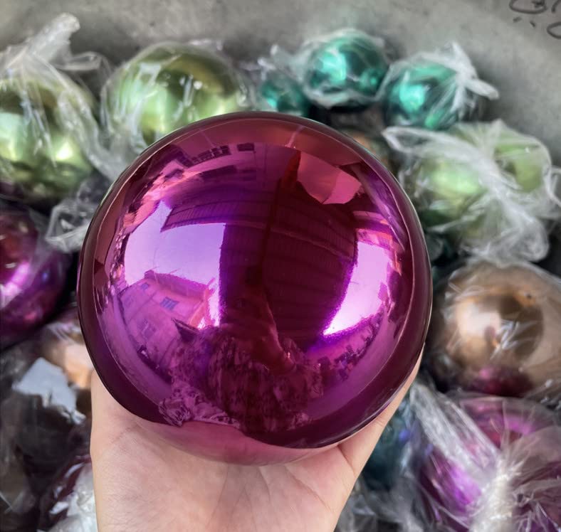Purple Gazing Ball, Gazing Globe Mirror Ball,Stainless Steel Ball -10 Inch (5inch)